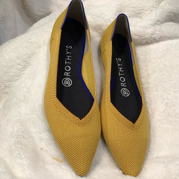 Rothy's | Shoes | Rothys The Point Ballet Maize Knit Textile Flat ...